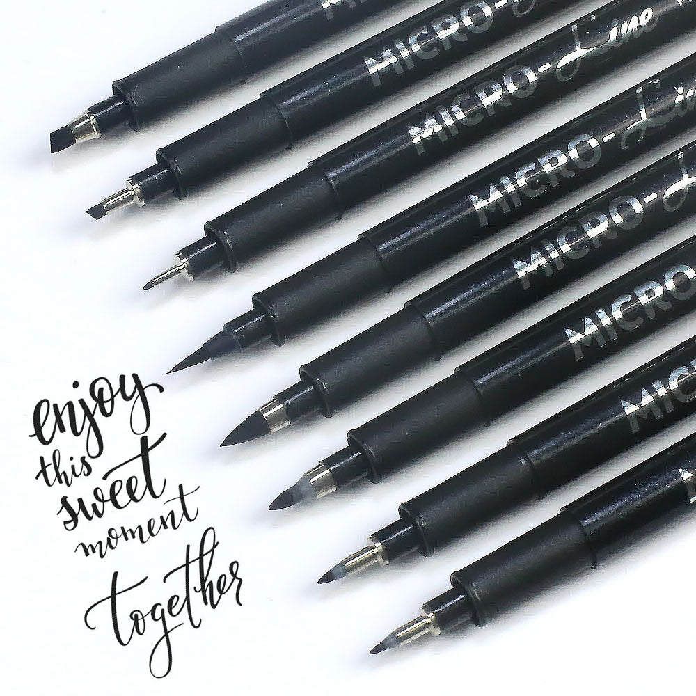 Calligraphy Hand Lettering Pens, Pigment Liner Micron Pen Set , 8 Size ...